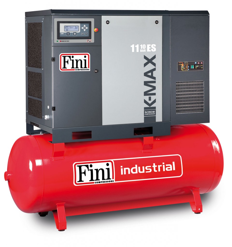 K-Max 15HP IE3 Rotary Screw Air Compressor With Tank And Dryer - Dublin ...